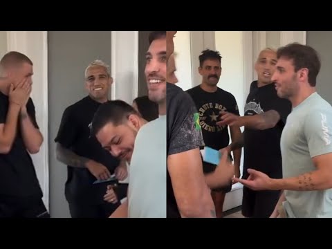 Charles Oliveira having fun with his team the day after UFC 317