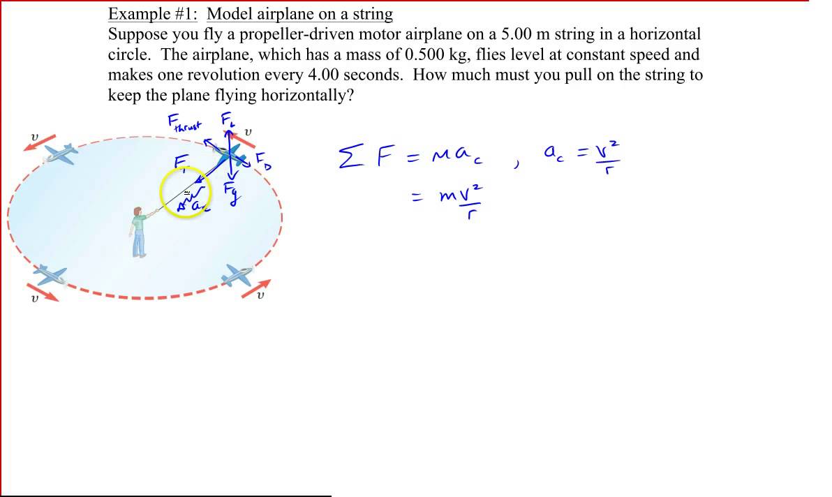 Chapter 5, Example #1 (Model airplane on a string)