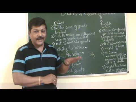 B.B.A 5th semester- Business laws- Duties & Rights of Bailee