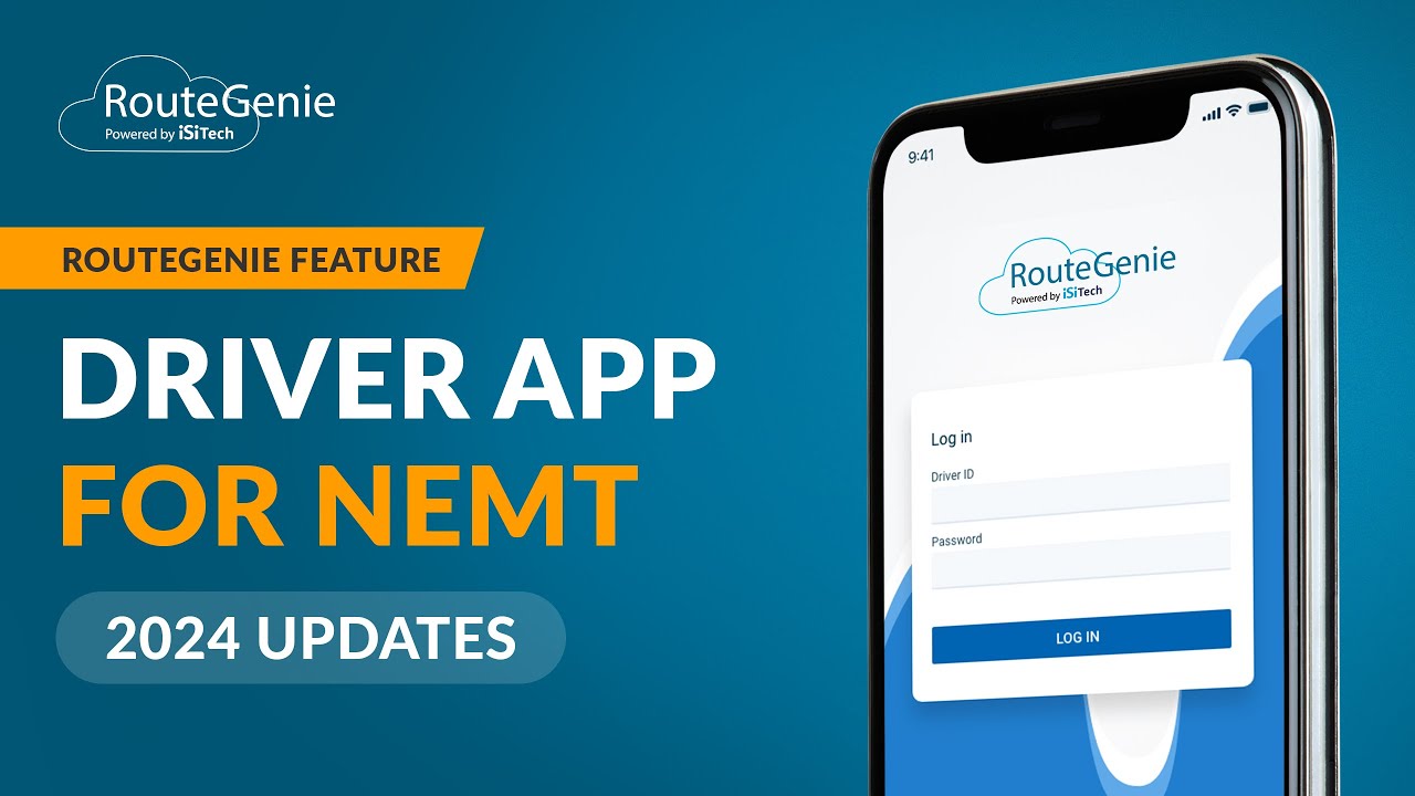 NEMT Driver App by RouteGenie - New Non-Emergency Medical Transportation Software with 2024 Updates