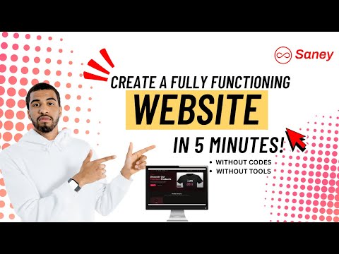 Create Fully Functioning Website in Just 5 Minutes (Saney Demo)