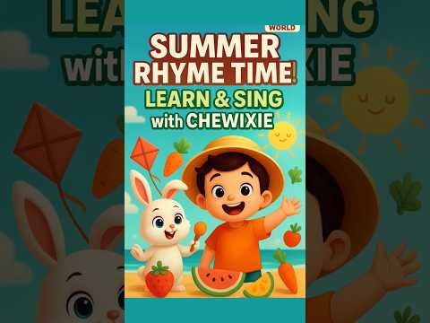 Summer Rhyme for Kids | Learn English with Chewixie World (Fun Beach Song) #shortvideo