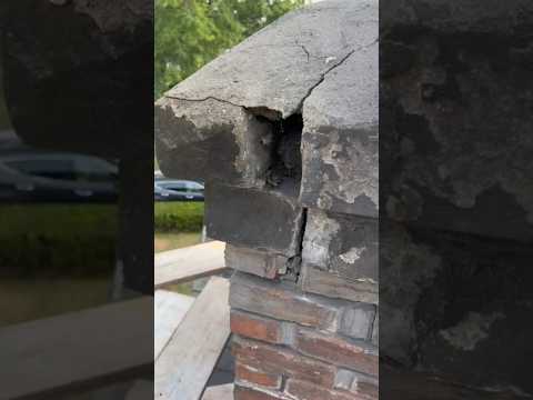 Major Chimney repair, and repoint. Chimney cap needs redone, #work #brick #repair #construction