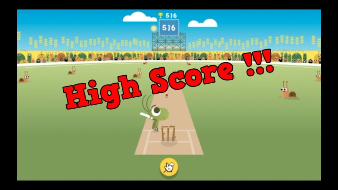 Highest Score on Google Doodle Cricket !!! 516!!!