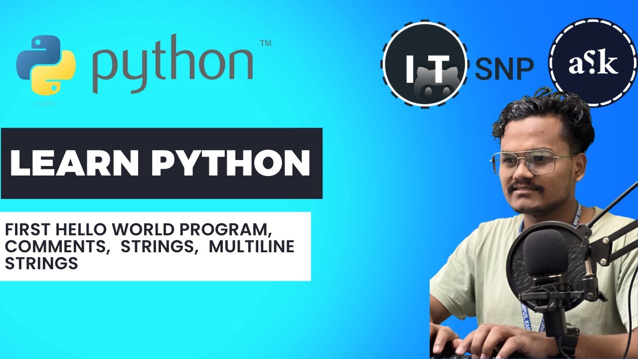 Python Tutorials Nepali: First Python Program // Comment & Strings // DEV COMMUNITY NEPAL