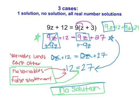 Ch1V6 - I can determine whether an equation has one solution, no solution, or all real # solutions