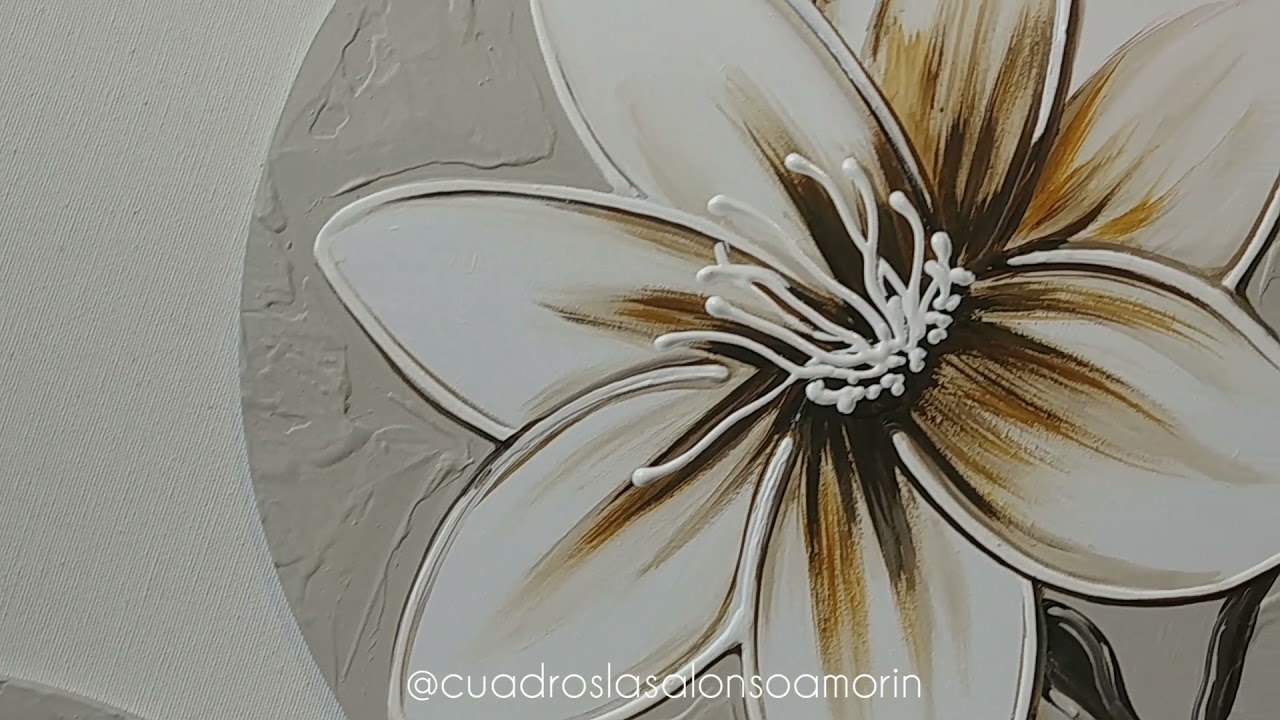 cuadros de flores redondos pintados. Las Alonso Amorin