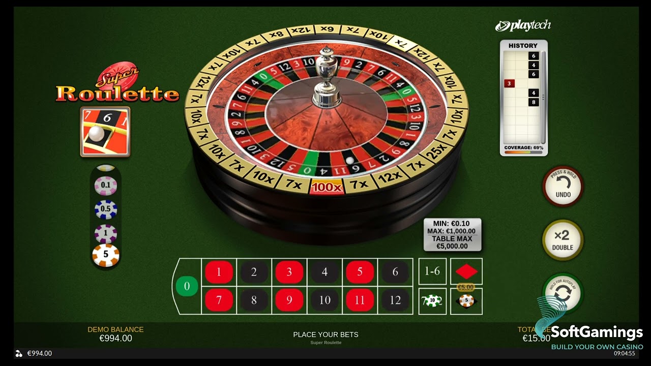 Playtech - Super Roulette - Gameplay Demo