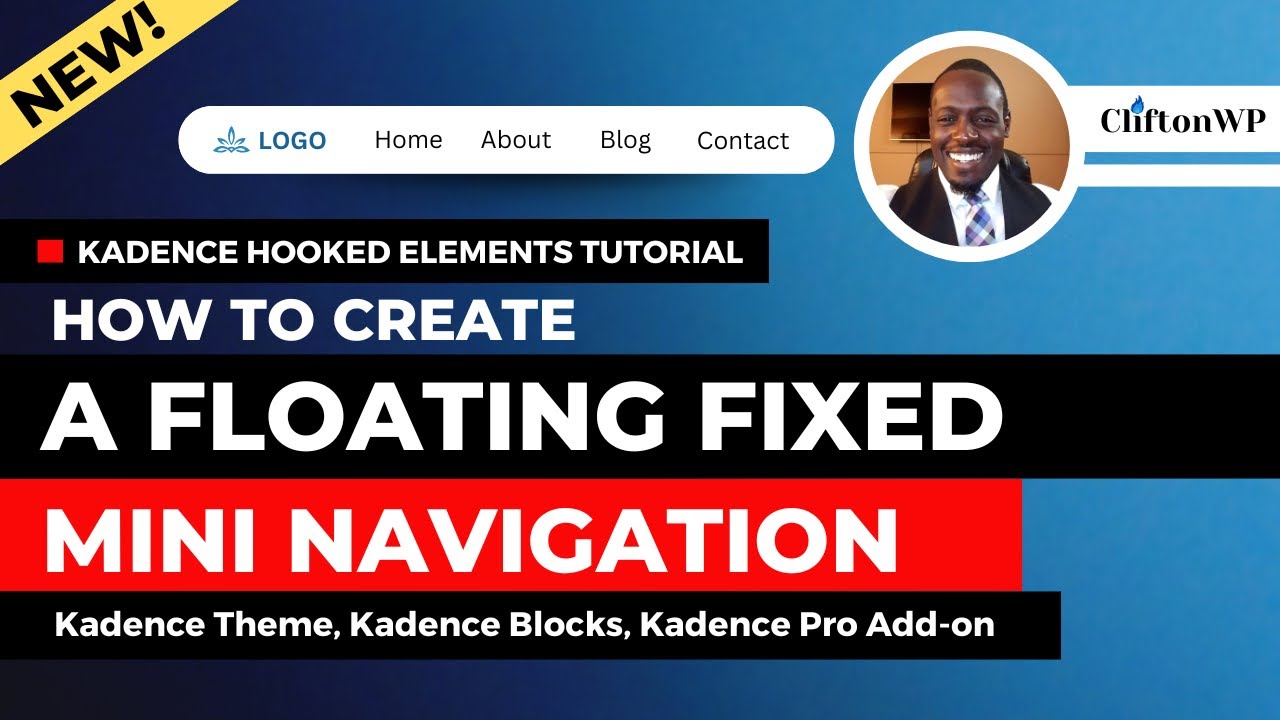 🔥How to Create a Floating Fixed Mini Navigation on Your Website  -  Kadence Hooked Elements Tutorial