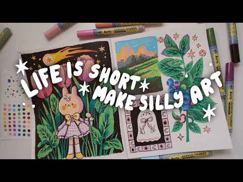 battling art block ✿ trying out Arrtx acrylic paint markers