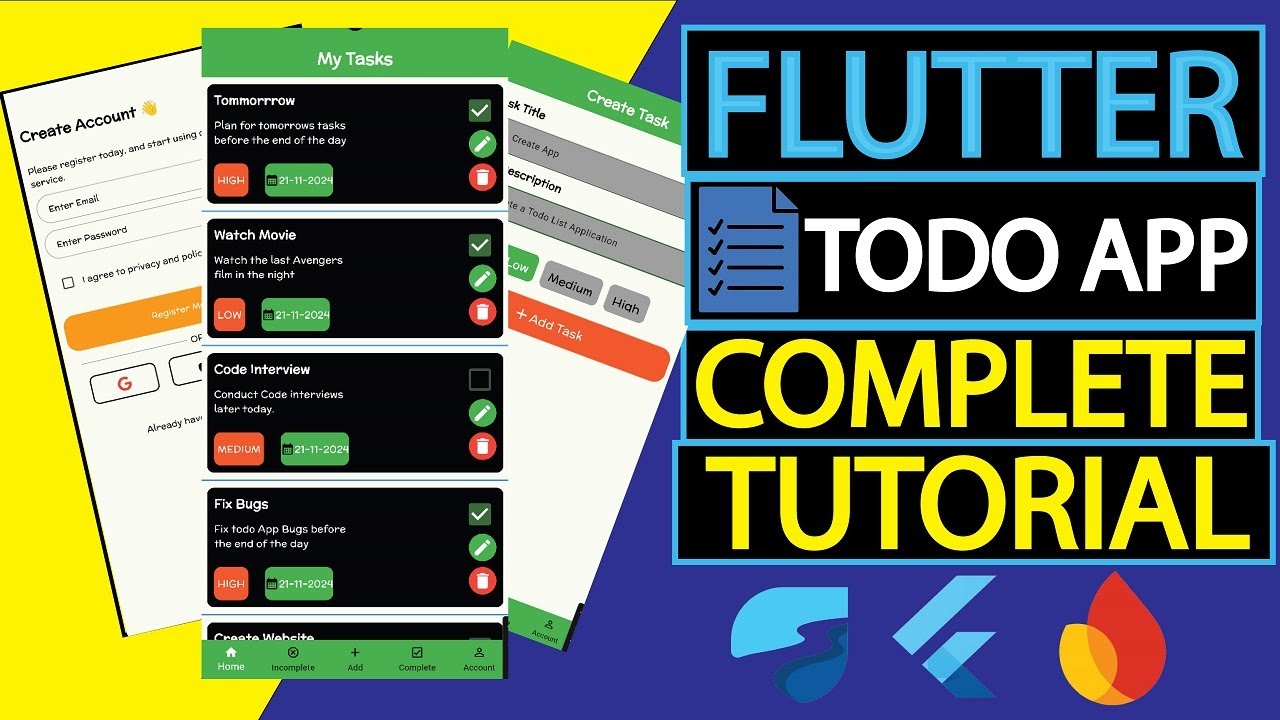 Flutter Todo List App With Firebase & Riverpod Architecture - COMPLETE TUTORIAL