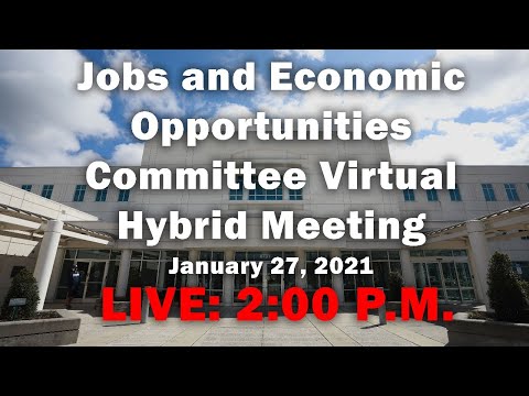 01.27.2021 Jobs and Economic Opportunities Committee Virtual Hybrid Meeting