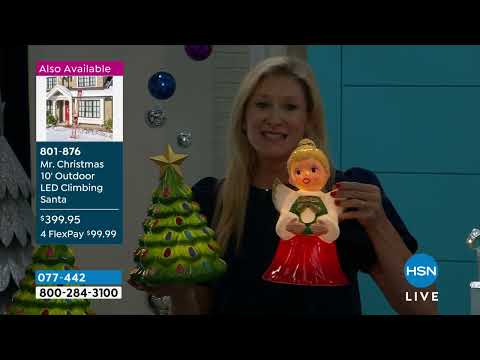 Mr. Christmas 12" Pearlized Shatterproof Santa Snowman...