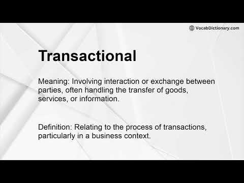 Transactional Meaning