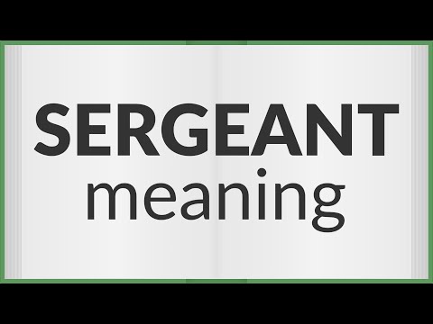 Sergeant | meaning of Sergeant