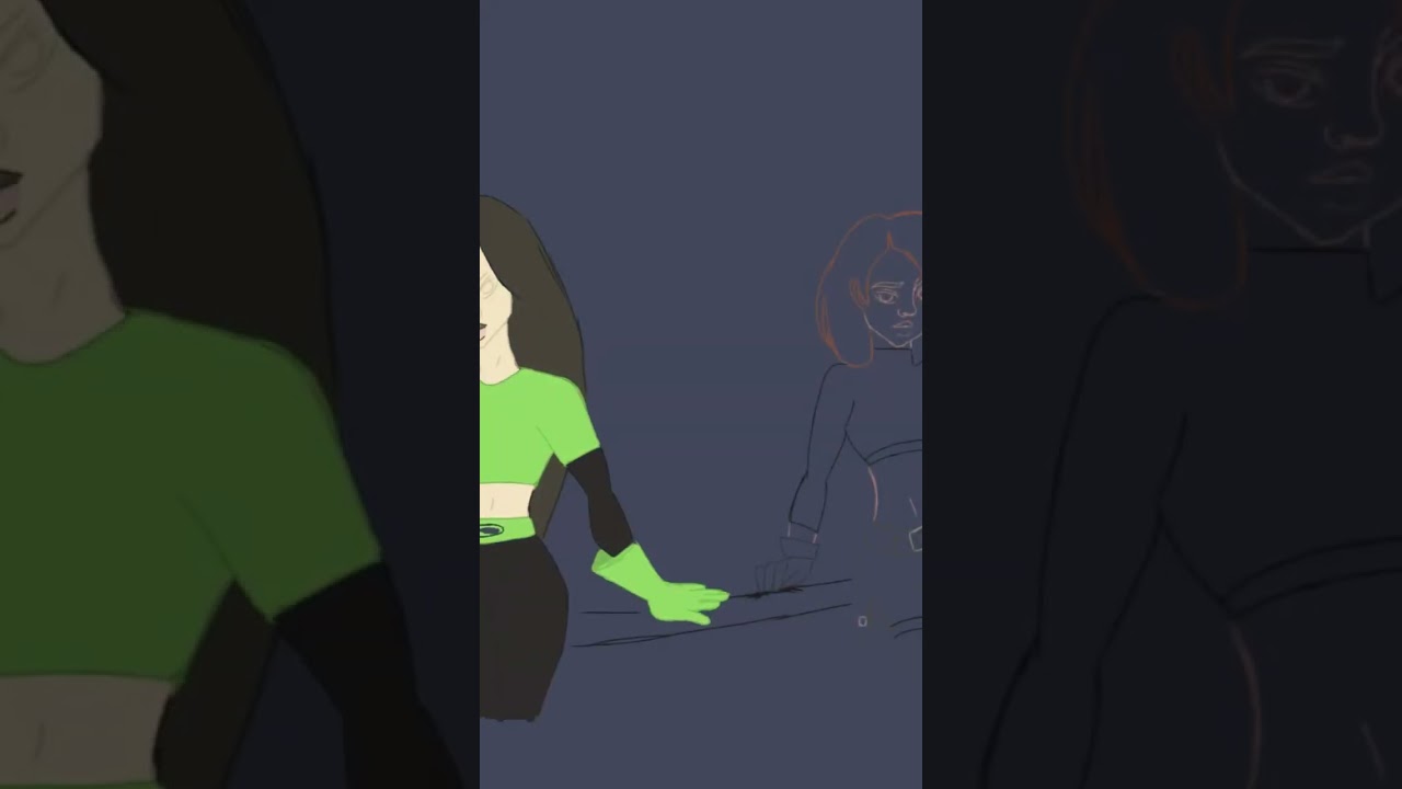 Kim possible and shego fanart 💅baddies #cartoonnetwork #fypviral #viral