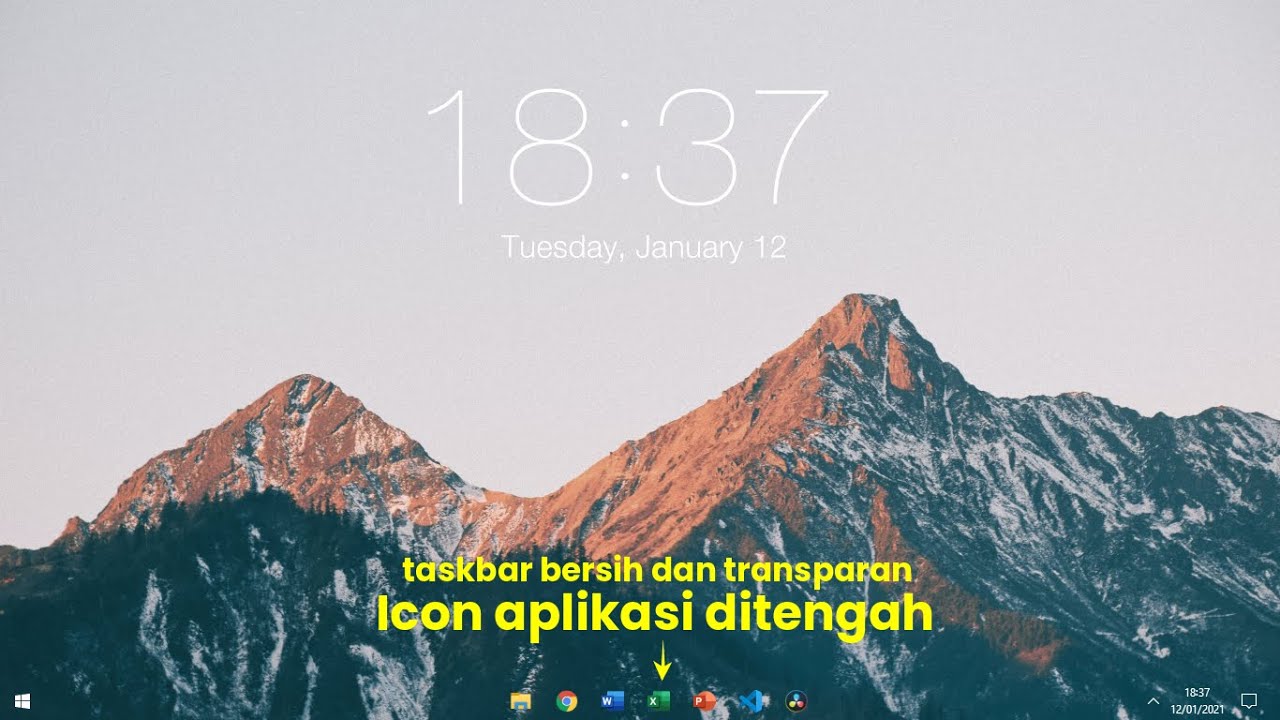 Tutorial Changing the appearance of Windows 10 to be a simple, elegant, middle icon similar to MacOS