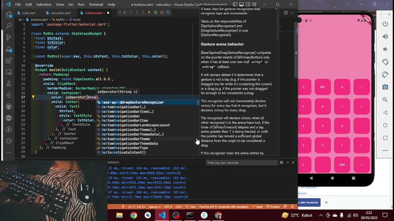 Make a Simple Calculator with Flutter (ASMR Coding)