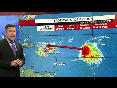 Tropical Storm Fiona on path to threaten Puerto Rico