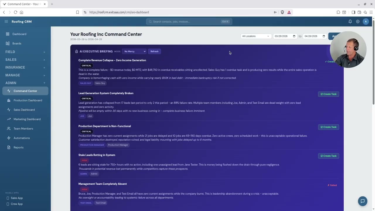 ExitSaaS CRM Demo | AI Tools Built Into the CRM — Ready Out of the Box