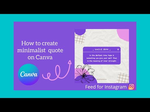 Canva Tutorial | How to Create Minimalist Quote Instagram Feed | Befish ID