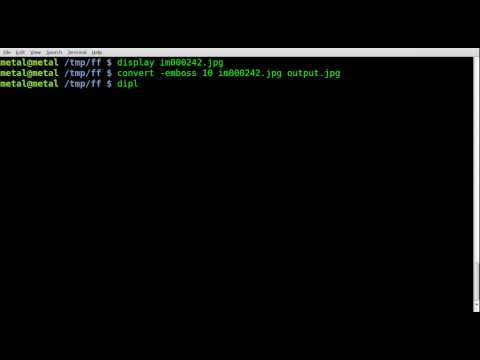 Imagemagick Emboss and Image Tutorial BASH Linux