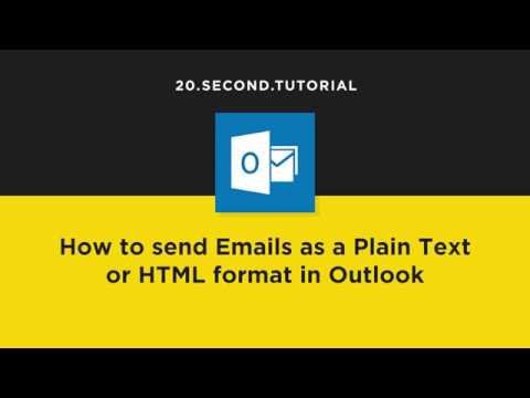 Send email as HTML or Plain Text in Outlook | Microsoft Outlook Tutorial #7