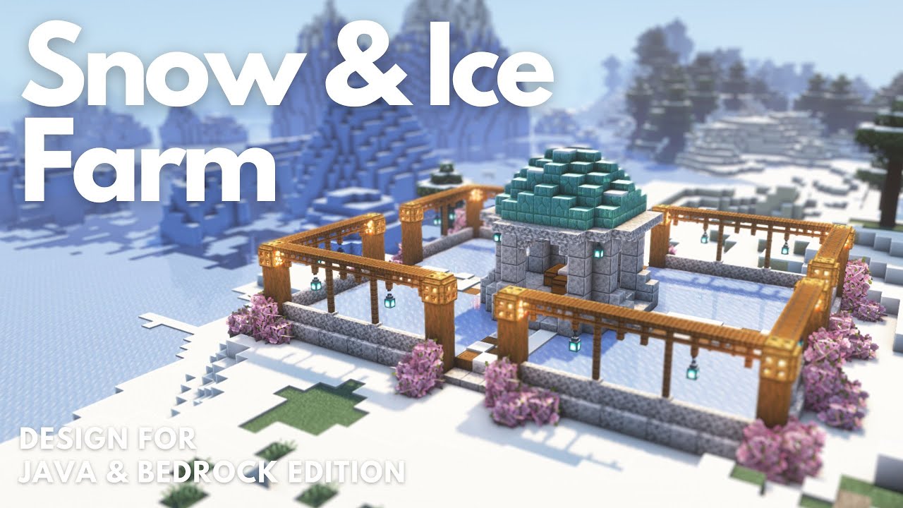 Snow & Ice Farm | Aesthetic Minecraft Tutorial | Java & Bedrock [1.20.2 ...