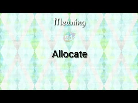 Allocate Meaning with Pronunciation||Googul Dictionary#Allocate