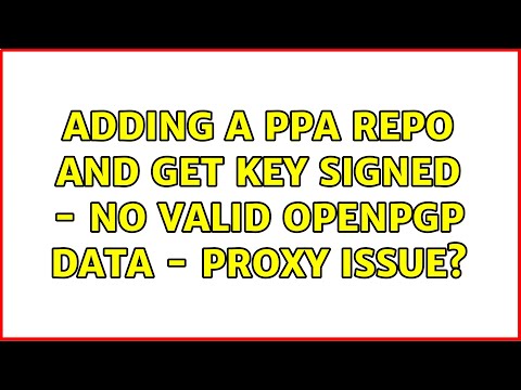Ubuntu: Adding a ppa repo and get key signed - no valid OpenPGP data - proxy issue?