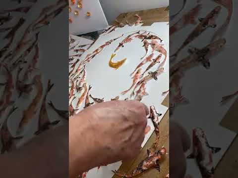 The Golden One Circle of Koi