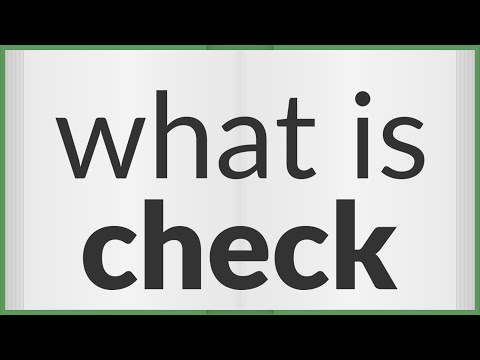 Check | meaning of Check