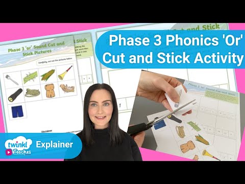 Phonics Phase 3 'or' Sound Cut and Stick Activity
