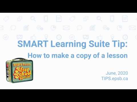 SMART Learning Suite - Copy a lesson