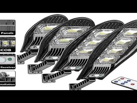 Upgraded 168LED Solar Street Light Outdoor Waterproof LED for Garden Wall Lamp Adjustable Angle