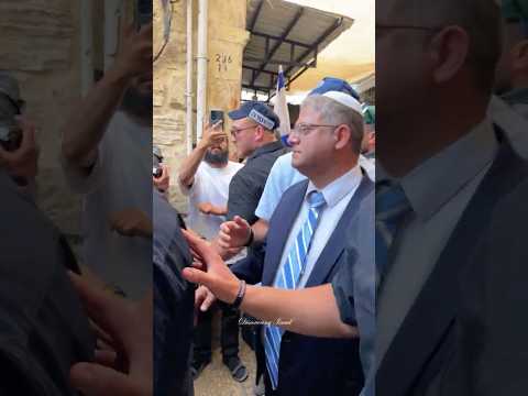 Government Minister Ben Gvir in the Muslim Quarter in the Old City of Jerusalem. Israel 2025