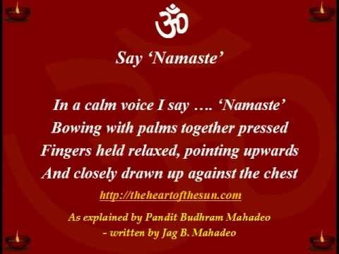 Namaste - The Meaning of 'Namaste' .wmv