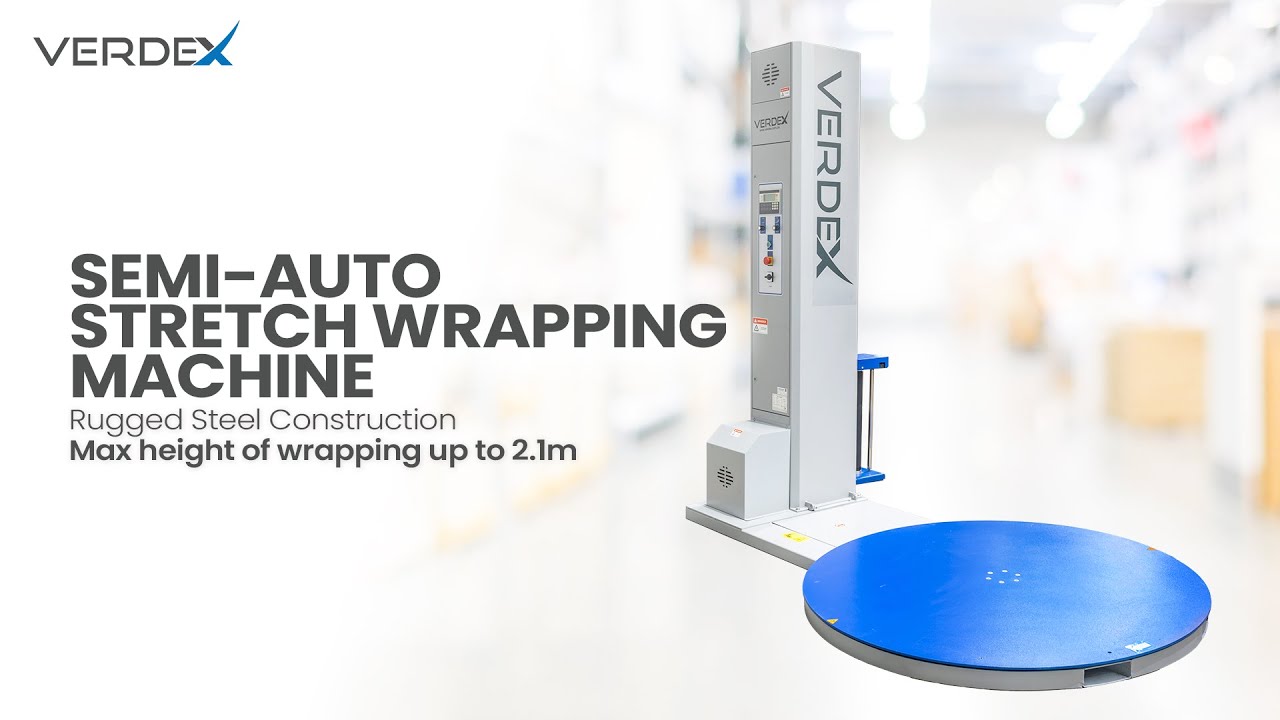 Semi Automatic Stretch Wrapping Machine by Verdex