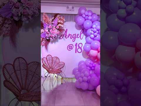 Simple 18th Birthday Backdrop Idea with Boho Themed