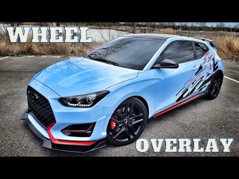 2019+ Hyundai Veloster N 19” Factory OEM Vinyl Wheel Rim Overlays Decals Install