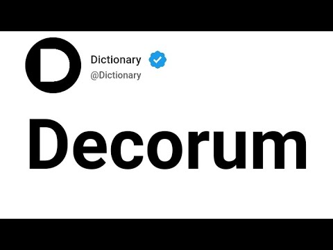 Decorum Meaning In English