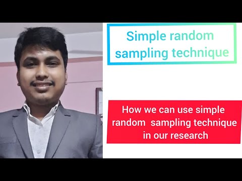 How we can use simple random sampling technique in our research.