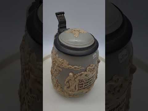 Antique Villeroy & Boch Mettlach German Lidded Stein 1370 Drinking Verse 4sale @ www.ekidsthings.com