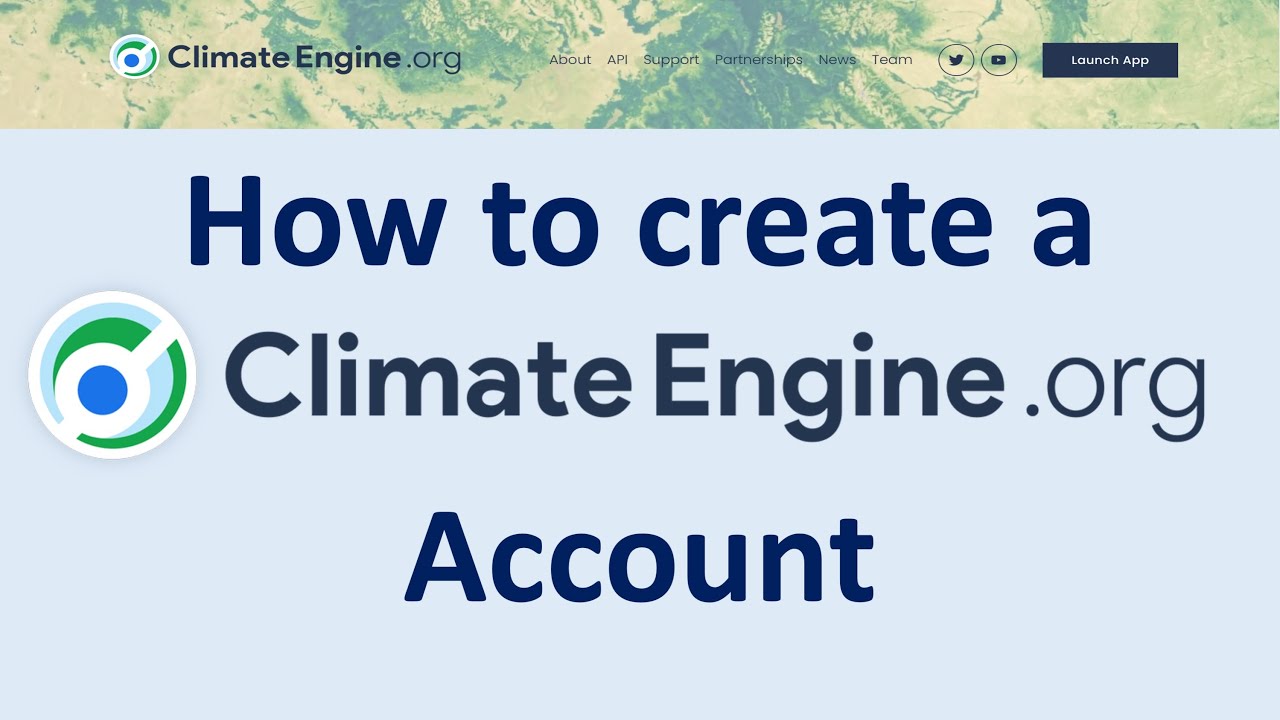 How to create a ClimateEngine Account