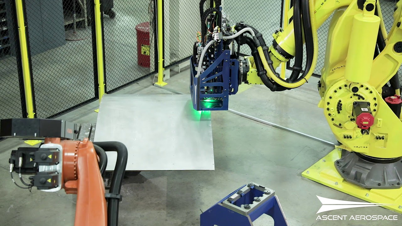 Aerospace robotic drilling and fastening cell