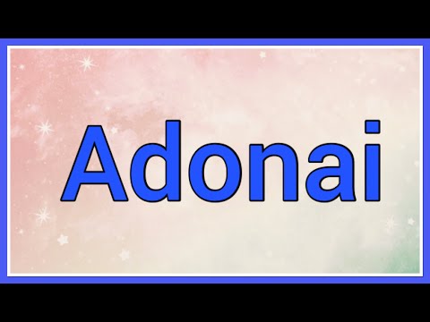 Adonai Name Origin Meaning