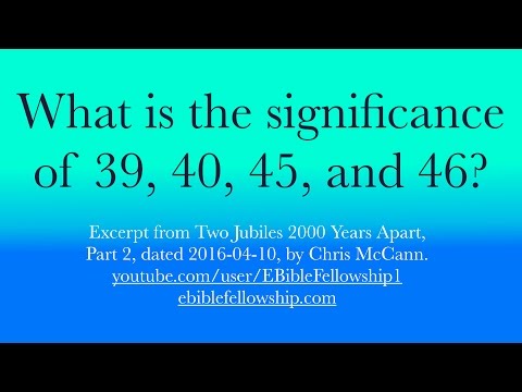 What is the significance of 39, 40, 45, and 46?