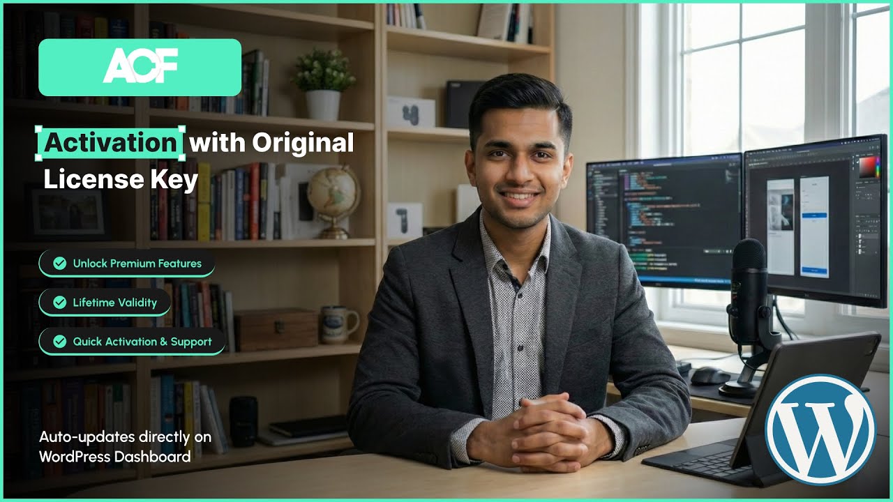 ACF Pro - Activation with Original License Key | Advanced Custom Fields | WordPress Plugin