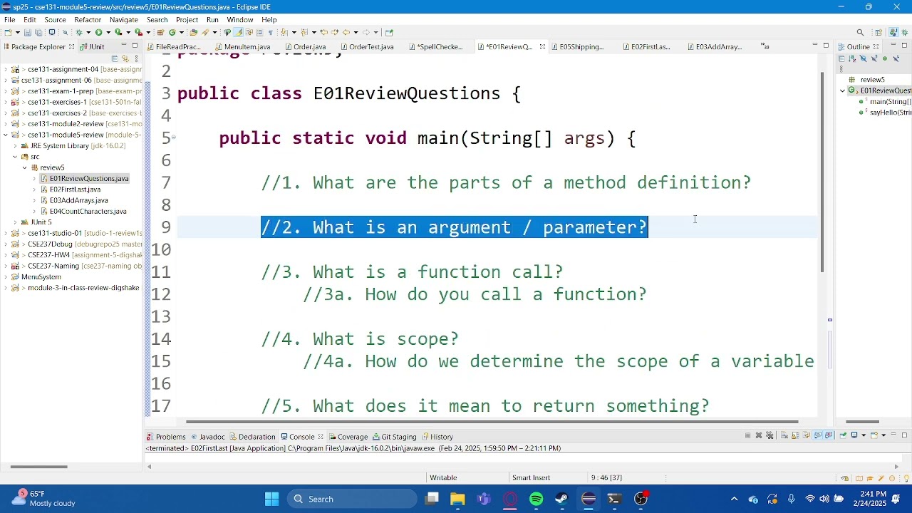 CSE131 Module 5 Review Session 2
