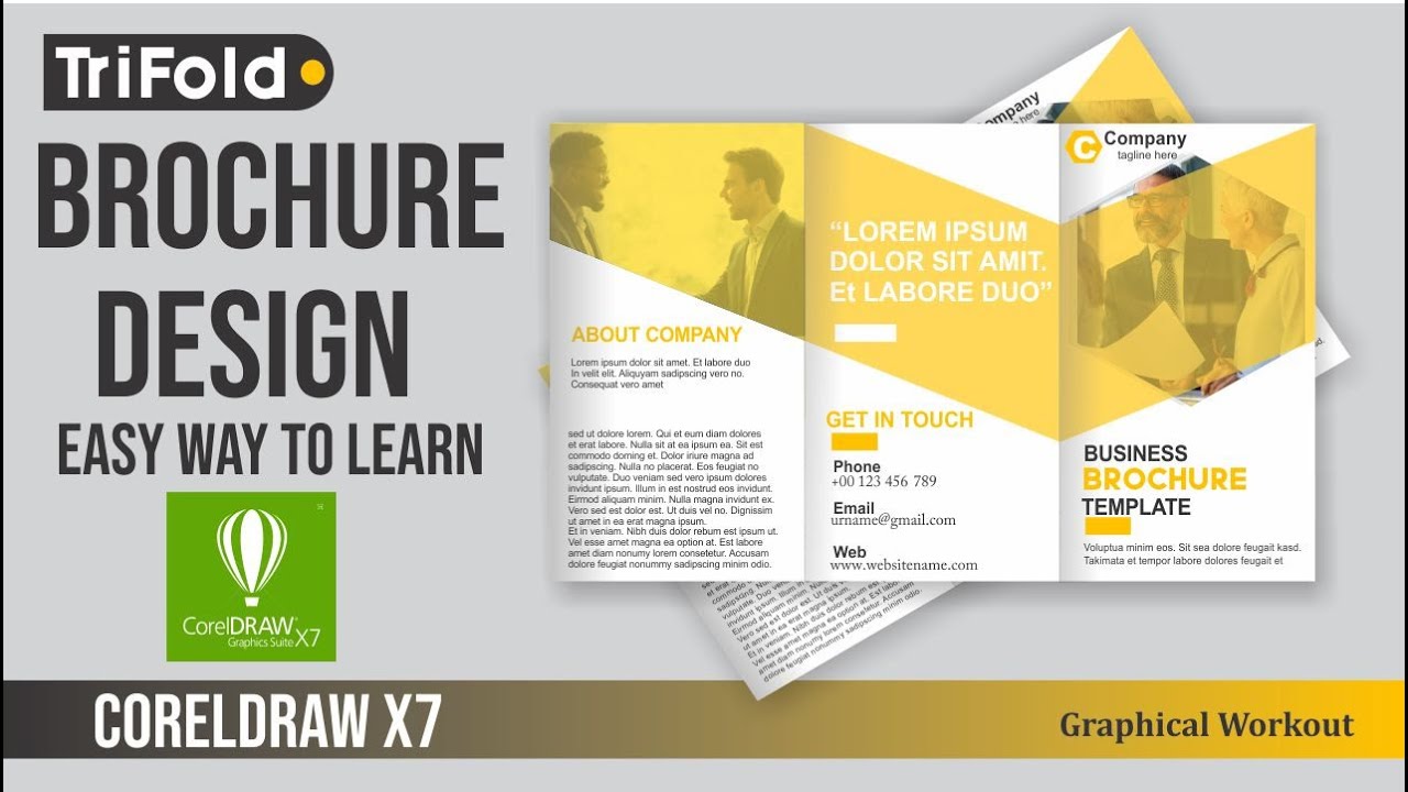 CorelDraw x7 #5 TriFold Brochure Design Templates.